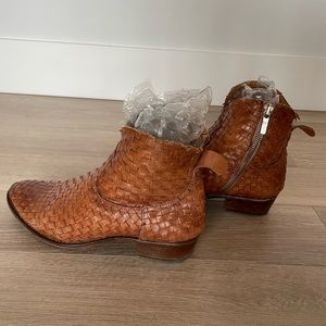 Shoes | Genuine Braided Leather Ankle Booties | Poshmark